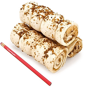 ValueBull Cheek Rolls, Premium Beef Dog Chews, Bully Dusted, 4-6 Inch, 6 Count - All Natural Rawhide Alternative, Long Lasting for Aggressive Chewers, Easily Digestible, Cleans Teeth