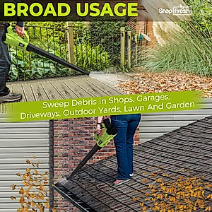 Cordless Leaf Blower - SnapFresh 150 MPH Leaf Blower with Battery & Charger, 2 Section Tubes, Free Control Speed,Lightweight, Electric Leaf Blower for Blowing Leaves, Lawn Care, Dust & Other Debris