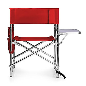 ONIVA - a Picnic Time brand - Sports Chair with Side Table, Beach Chair, Camp Chair for Adults, (Red)