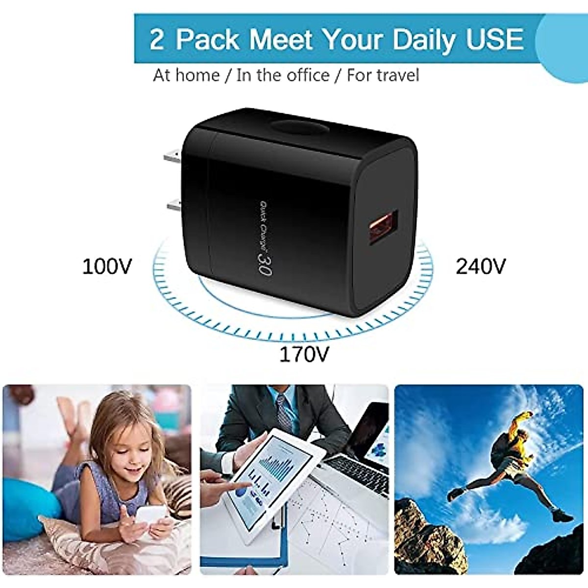 C Charging Fast Charger for Samsung Galaxy A13 5G;A53 ;Z Flip 3;Z Fold 2;S22;A11 A12 5G;S21FE; S20; A52; A03S; A20; A50; A51;A42 Quick Charge 3A Car Charger+Charger Box Android Block +9Ft Type C Cable