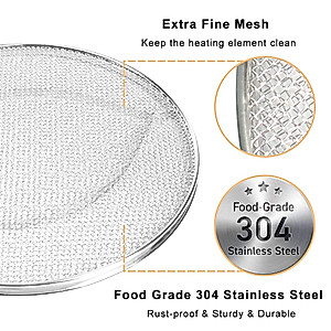 BYKITCHEN Stainless Steel Spatter Shield for Ninja Fg551 Foodi Smart XL Grill, Ninja XL Grill Accessories, Air Fryer Replacement Parts for Ninja 6 in 1 Smart Xl Indoor Grill