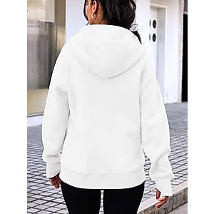 Trendy Queen Womens Zip Up Hoodies Oversized Sweatshirts Fall Outfits Long Sleeve Fleece Sweaters With Pockets Full Zip Winter Jackets Y2k Clothes Teen Girls Fashion