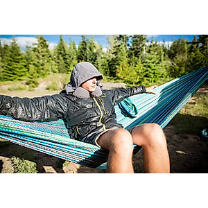 Grand Trunk Hooded Travel Pillow: 360 Neck and Head Support, High-Grade Memory Foam, Adjustable Light-Blocking Hood, Carry Bag Included - Perfect for Car or Airplane Sleeping