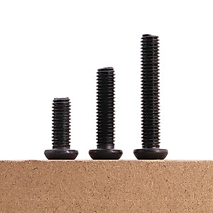 M10-1.5 x 40mm (10 pcs) Button Torx Head Machine Screws, Black Oxide Finish 10.9 Grade Alloy Steel, Full Thread Coarse Thread, Torx Drive Bit T50