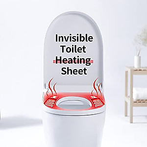 OLYDON Heated Toilet Seat Warmer，Waterproof Elongated Heated Sticker, Easy Disassembly and Installation, Universal Fit Toilet Seat Heater