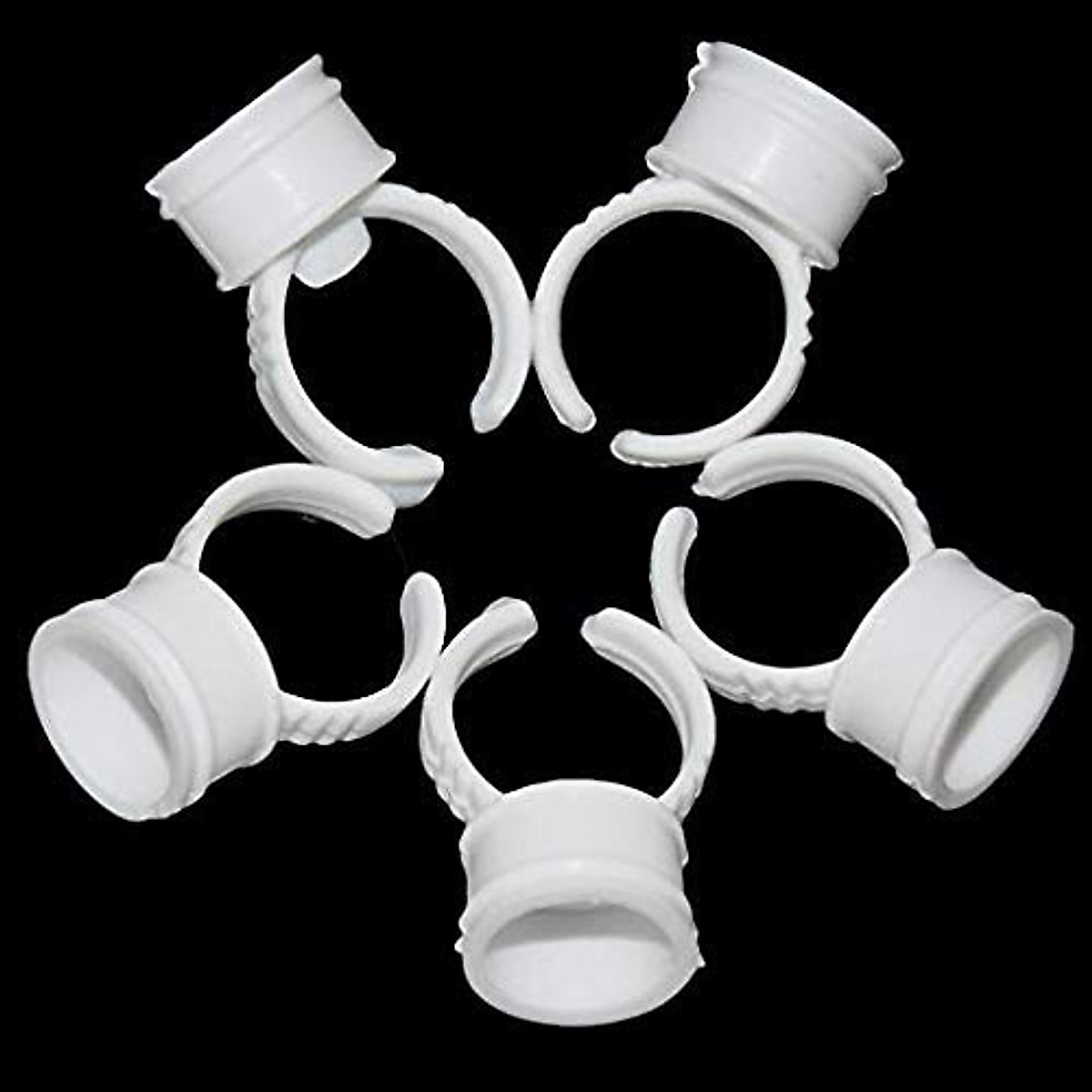 MADLUVV Professional Brow Artistry Ring Cups for Brow Makeup Ink Pigment & Lash Extension Glue, 1.5cm - 100 Pieces