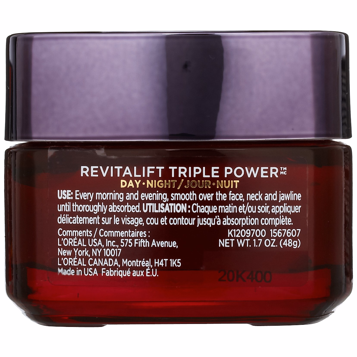 L'Oreal Paris RevitaLift Triple Power Deep-Acting Moisturizer for All Skin Types, 1.7 Ounce