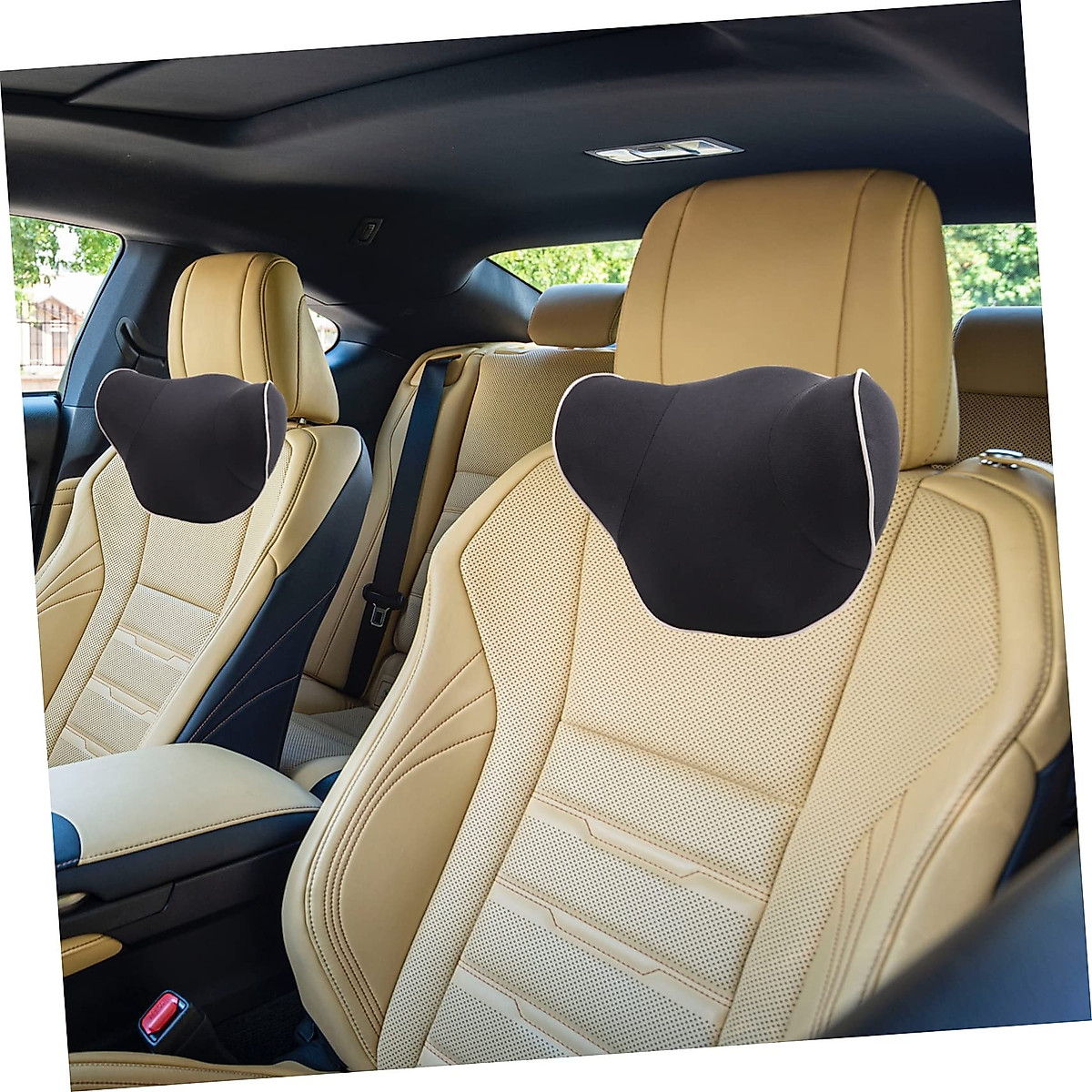 JEWEDECO Car Headrest Car Neck Cushion Headrest Cushion for Car Neck Support for Car Auto Car Cushion Seat Car Seat Carseat Head Rest Cushion Neck Guard Polyester Pillow Travel