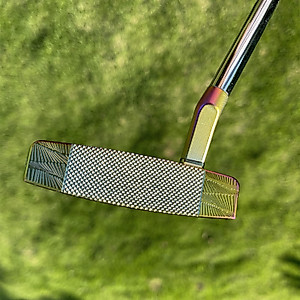 Calong Super Golf Putter GSS 375g CNC Milled Right Hand Crocodile Golf Club Putter with Headcover (Rainbow, 35)