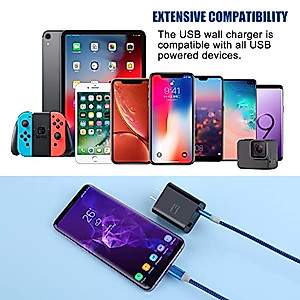 Dual USB Wall Charger, Costyle 3 Pack 30W 2 Ports Adaptive Fast Charging Block (Quick Fast Charger 3.0 & 5V 2.4A) Wall Plug Compatible iPhone 11 XS Max,Samsung Galaxy S10 S9 S8,Note 9 10,Pixel (Black)