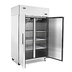 ATOSA MBF8002 Commercial Freezer, Double 2 Door Side By Side, Energy Star