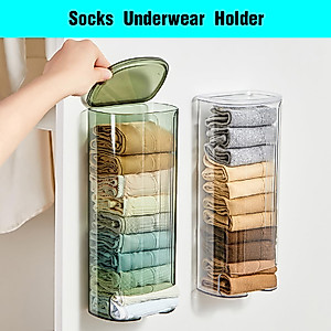 Grocery Plastic Bag Dispenser Holder, Sock Underwear Organizer Wall Mount Multifunctional Bag Saver Kitchen Small Storage Holder for Storing Socks Ties Plastic Bag