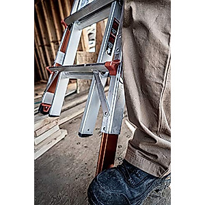 Little Giant Ladders, Revolution with Ratchet Levelers, M26, 26 ft, Multi-Position Ladder, Ratchet™ leg levelers, Aluminum, Type 1A, 300 lbs weight rating (12026-801)