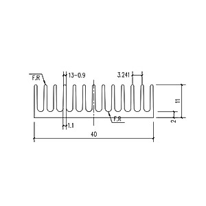 Awxlumv 40mm Heatsink Kit 40x40x11mm + Thermal Conductive Adhesive Tape, Aluminum Heat Sink Radiator Cooler for Cooling Nema 17 3D Printer Stepper Motor Driver TEC1-12706 Peltier Module Wi-Fi Routers