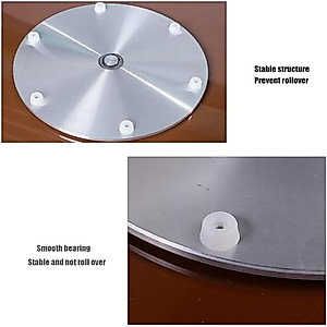 CLSQLXYJZC Turntable Lazy Susan Rotating Serving Tray, Tempered Glass Dining Table Top Round Rotating Turntable Serving Plate, for Hotel Table Serving Plate (Color : Brown, Size : 90cm (35inch))