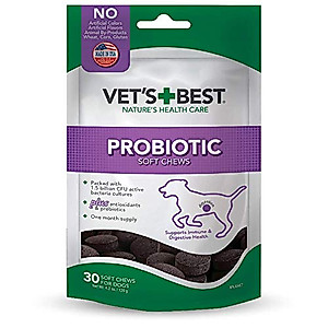 Vet's Best Probiotic Soft Chews Dog Supplements, 30 Day Supply