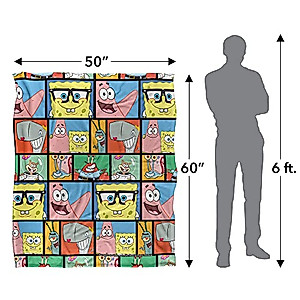 Spongebob Blanket, 50"x60" Spongebob Tile Pattern Silky Touch Super Soft Throw Blanket