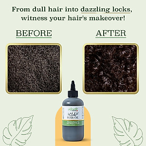 Roselle Naturals Chebe Oil for Hair Growth Made in USA 8 Fl Oz - Chebe Hair Growth Oil, Chebe Hair Grease for Stronger, Longer, Thicker Hair