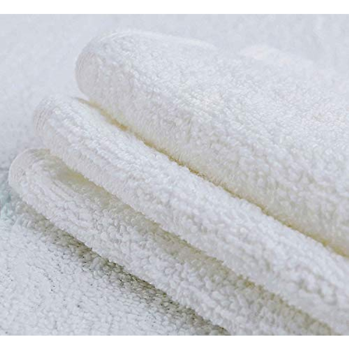 SAT AMERICANA Salon 24PK White Towels 100 percent Cotton Gym Hand Towel 16 x 26 inch Not Bleach Proof Ring Spun Cotton Maximum Softness and Absorbency, Easy Care