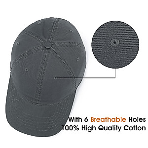 kozinu Unisex Cotton Baseball Cap Plain Blank Dad Hat Adjustable Vintage Solid Hat