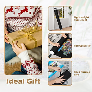 Lavievert Jigsaw Puzzle Mat Roll Up, Portable Puzzle Board Puzzle Storage Puzzle Saver, Environmental Friendly Material, Store Jigsaw Puzzles Up to 1500 Pieces