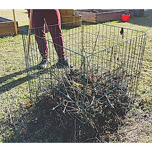 Bosmere K765 Wire Compost Bin, 30"L x 30"W x 30"H, Easy Assembly W/Front Door that Opens for Effortless Access