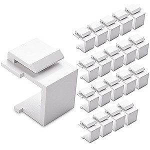 Cable Matters (20-Pack) Blank Keystone Jack Inserts in White