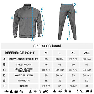 R RAMBLER 1985 Zusmen Mens Athletic 2 Piece Tracksuit Sets Casual Jogging Suits Full Zip Sports Set Stand-up collar Sweatsuit fo Men GrayM