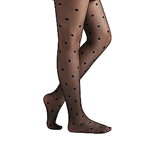 MakeMeChic Women's Heart Sheer Mesh High Waist Tight Black-1 one-size