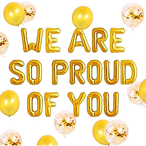 JeVenis We Are So Proud of You Balloon Graduation Banner Congratulations Banner Graduation Party Decorations Graduation Commencement Decoration