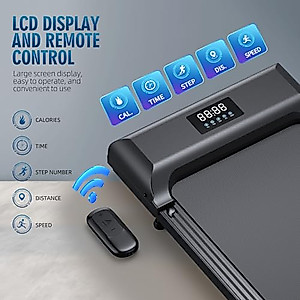 Sienfix Walking Pad，Under Desk Treadmill 2 in 1 Treadmills，Portable Walking Treadmill 2.5HP, 320lbs Max Weight Remote Control LED Display,Installation-Free Jogging Machine for Home/Office