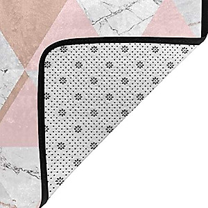 NiYoung Bedroom Livingroom Sitting-Room Big Size Area Rug Home Decor - Rose Gold Grey Marble Floor Mat Doormats Fast Dry Toilet Bath Rug Exercise Mat Throw Rugs Carpet