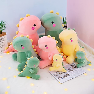 FPYWO Dinosaur Plush Toys,Yellow Fat Dinosaur Stuffed Animals,9.8inch Cute Plush Dinosaur Soft Dino Plushies Dolls for Kids Girls Boys,Graduation Gifts