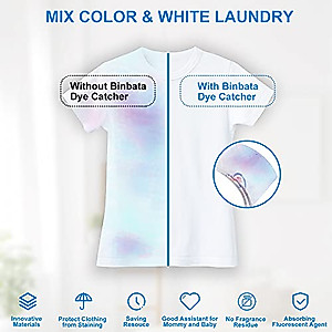 Binbata Color Grasper for Laundry 76 Count, Fragrance Free Dye Catcher Essential for Home Use, Dye Guard Grabber Sheets for Laundry in-Wash Sheets