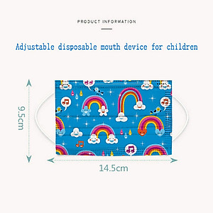 YUGYUJ 50Pcs Kids Face Mask Childrens 3 Ply Non-Woven Protective Breathable Kids Face Mask for Boys Girls Outdoor School (50Pcs Kids Mask A)