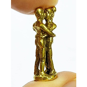 Miracle Magic Love INN Koo Mahasanaeh Takrud & Yant Kroa Petch Sheet Gold Spell Yantra Amulet Thai Couple Charm Talisman Protection Power Lover Money Wealth Business Blessing by Lp YangDam