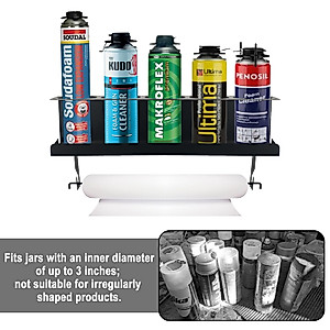 svteli Wall-Mounted spray bottle holder, paint rack, spray can holder, aerosol can holder, paper towel holder，sprays holder