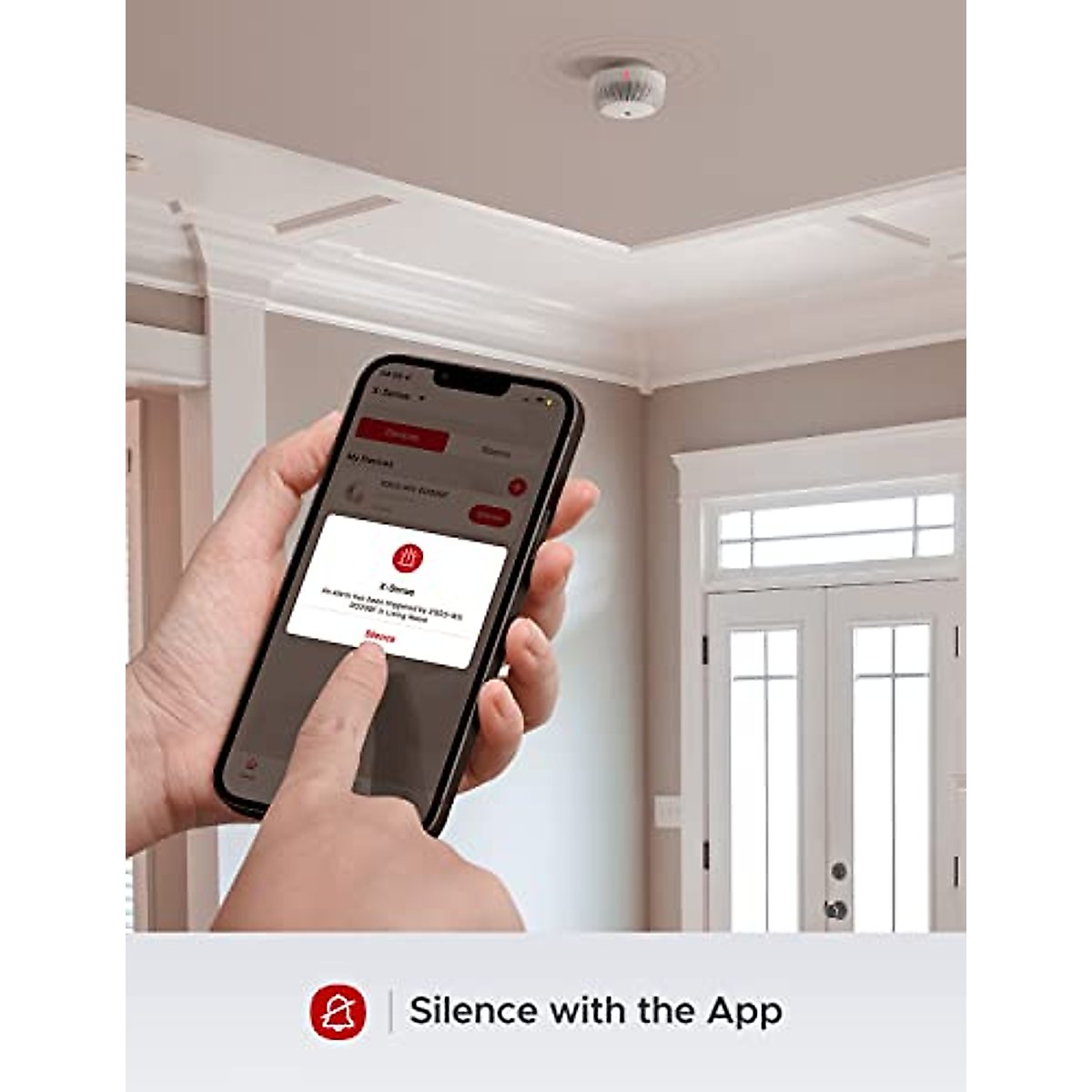 X-Sense Smart Smoke Detector Fire Alarm with Advanced Photoelectric Sensor, Replaceable Battery, Wi-Fi Smoke Detector (Battery Included), App Notifications, XS03-WX