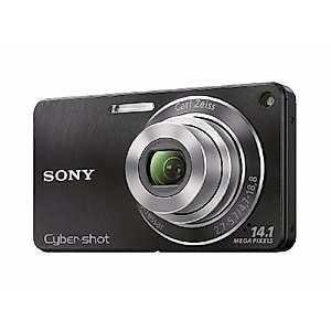 Sony DSC-W350 14.1MP Digital Camera with 4x Wide Angle Zoom with Optical Steady Shot Image Stabilization and 2.7 inch LCD (Black)