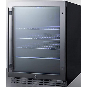 Summit Appliance Beverage Cooler, Grey/Clear