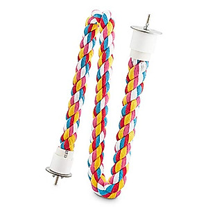 Petco Brand - You & Me Multi-Color Zigzag Rope Bird Perch, Large