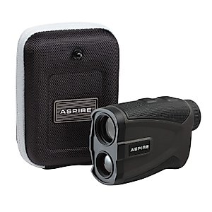 Aspire Golf Platinum Laser Rangefinder with Slope, 6X Magnification, 1000 Yards, Pin Seek, Target Lock, Vibration Alert, Noise Filtration, IPX5 Water Resistance — Case and Battery Included