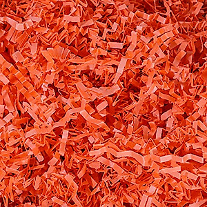 MagicWater Supply Crinkle Cut Paper Shred Filler (1/2 LB) for Gift Wrapping & Basket Filling - Orange