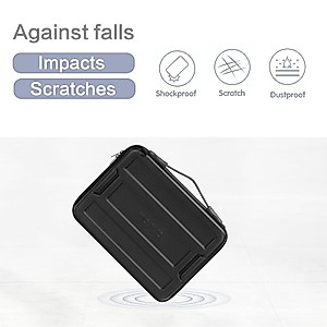 MOSISO Hard Shell Laptop Shoulder Bag Compatible with MacBook Air 13 M2 A2681 A2337 A2179 A1932/Pro 13 M2 M1 A2338 A2251 A2289 A2159 A1989 A1706 A1708, Heavy Duty Shockproof Carrying Case, Black