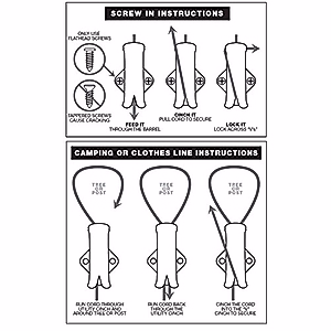 Summit Outdoors Speed Cinch Utility Blister Pack, Black (5 Pack)