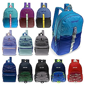 Moda West 24 Pack 17 inch Wholesale Bulk Backpack In Assorted Colors