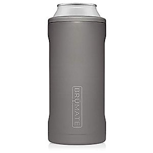 BrüMate Hopsulator Juggernaut Can Cooler Insulated for 24oz  / 25oz Cans | Can Coozie Insulated Stainless Steel Drink Holder for Beer, Tea, and Energy Drinks (Matte Gray)