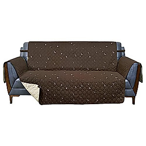 RBSC Home Sofa Slipovers Waterproof Sofa Covers for Dogs, Couch, Loveseat and Large Sofas (Brown, 68")