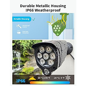 LONNKY LED IR Illuminator Wide Angle 8-LEDs 90 Degree 100Ft IR Infrared Flood Light for CCTV Security Cameras, IP Camera, Bullet Camera, Dome Camera, Suitable for Outdoor and Indoor Use