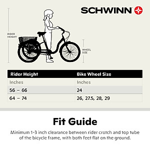 Schwinn Meridian Adult Tricycle Bike, Mens and Womens Three Wheel Beach Cruiser, 26-Inch Wheels, Low Step-Through Frame, Wide Seat, Rear Folding Basket, 7-Speed, Periwinkle
